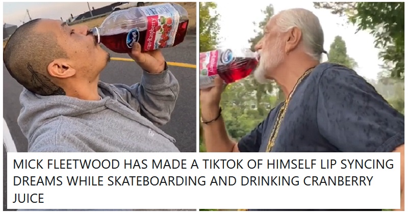 Mick Fleetwood Recreating A Viral Tiktok Lip Synching To Fleetwood Mac