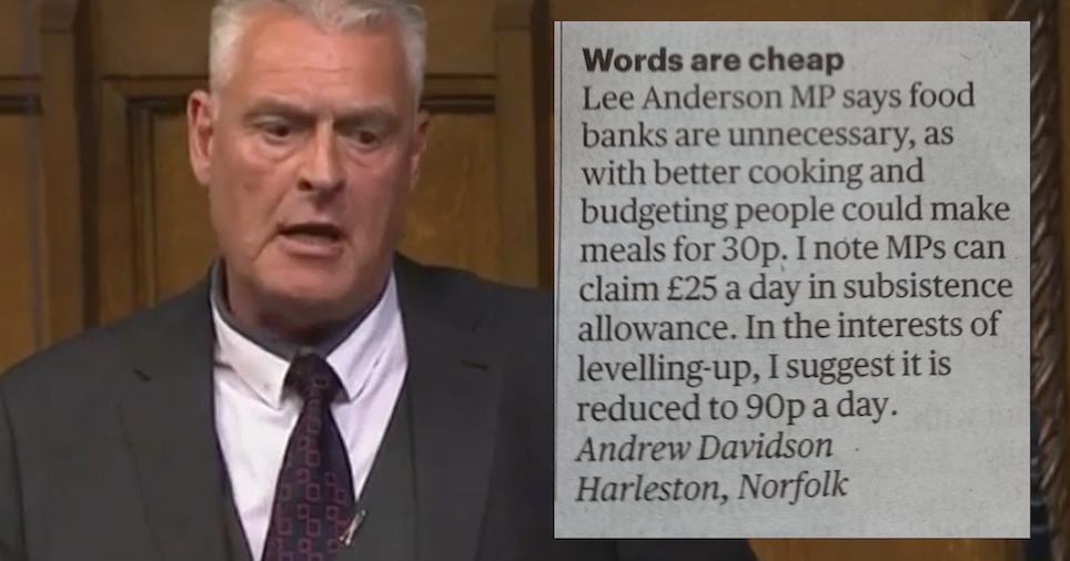 Simply 7 times new Tory party deputy chair Lee Anderson was owned into ... Simply 7 times new Tory party deputy chair Lee Anderson was owned into ...